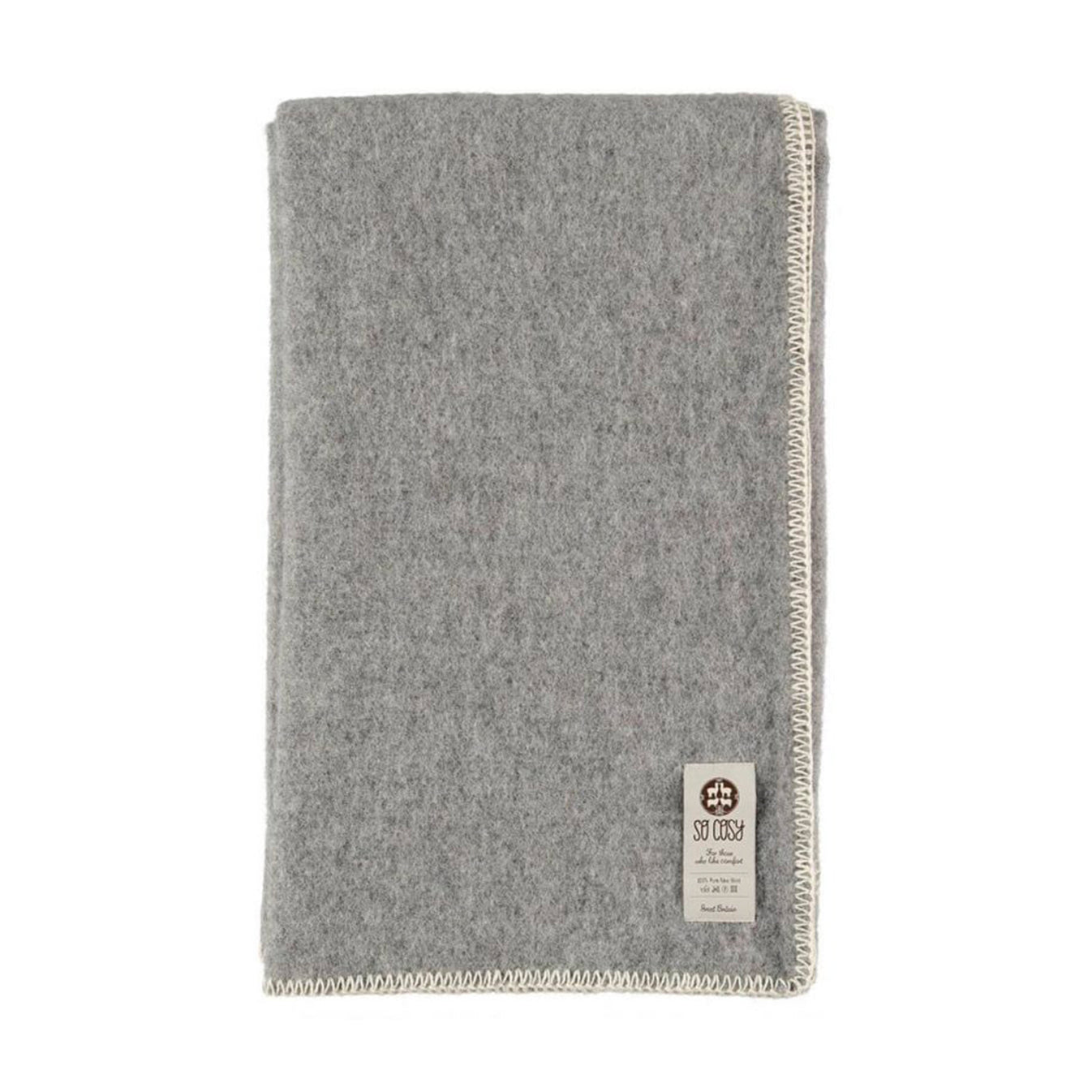 Soft grey undyed wool throw – HAWWL.store